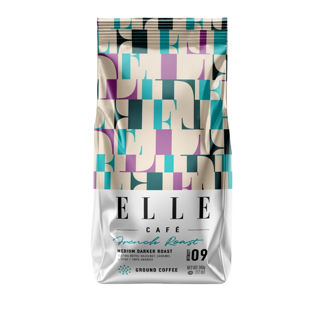 ELLE French Roast - Premium Medium-Dark Roast Ground Coffee